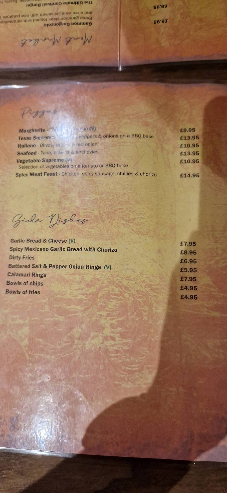 Menu at Cardwell Adlington pub & bar, Chorley