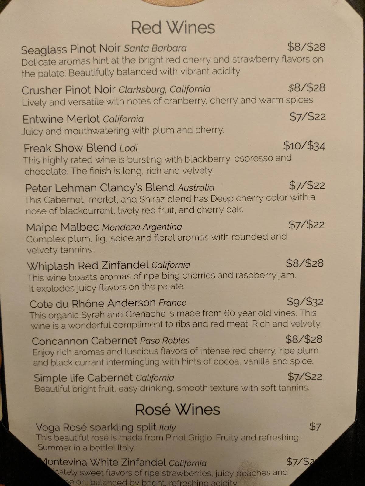 Menu at Casper's Cherokee of Eagan pub & bar, Eagan