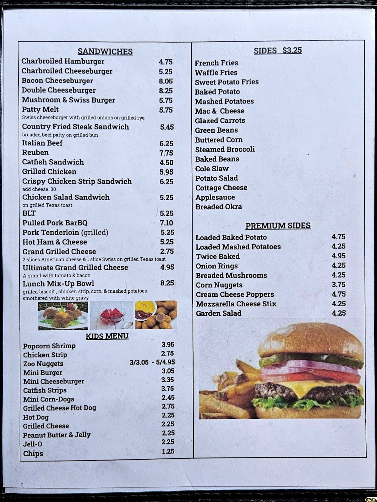 Menu at Cave-In-Rock State Park Restaurant, Cave-In-Rock