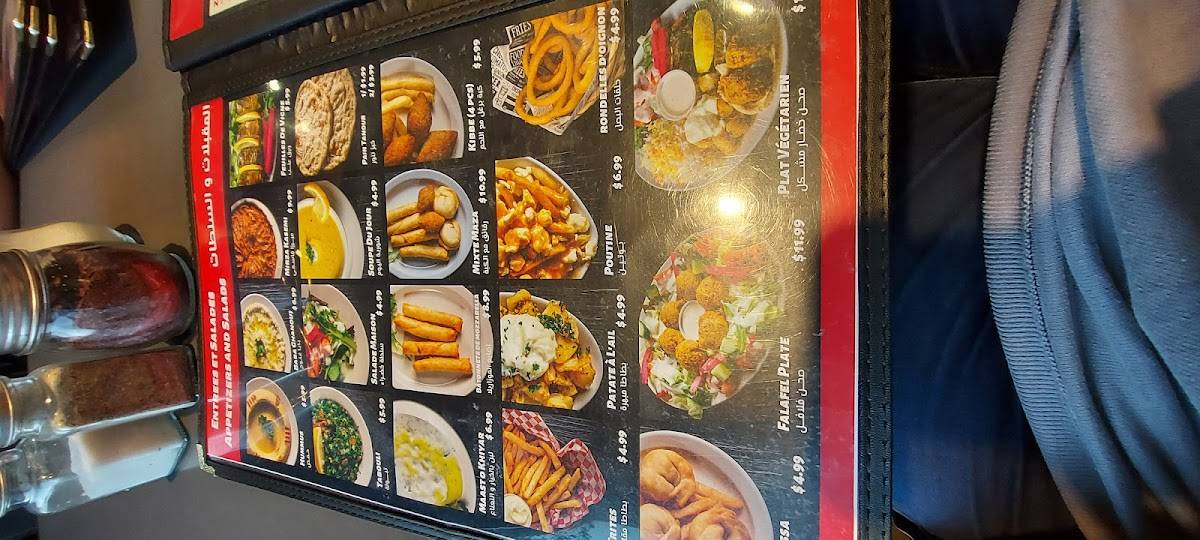 Menu at Château kabab (Jean-Talon) restaurant, Montréal