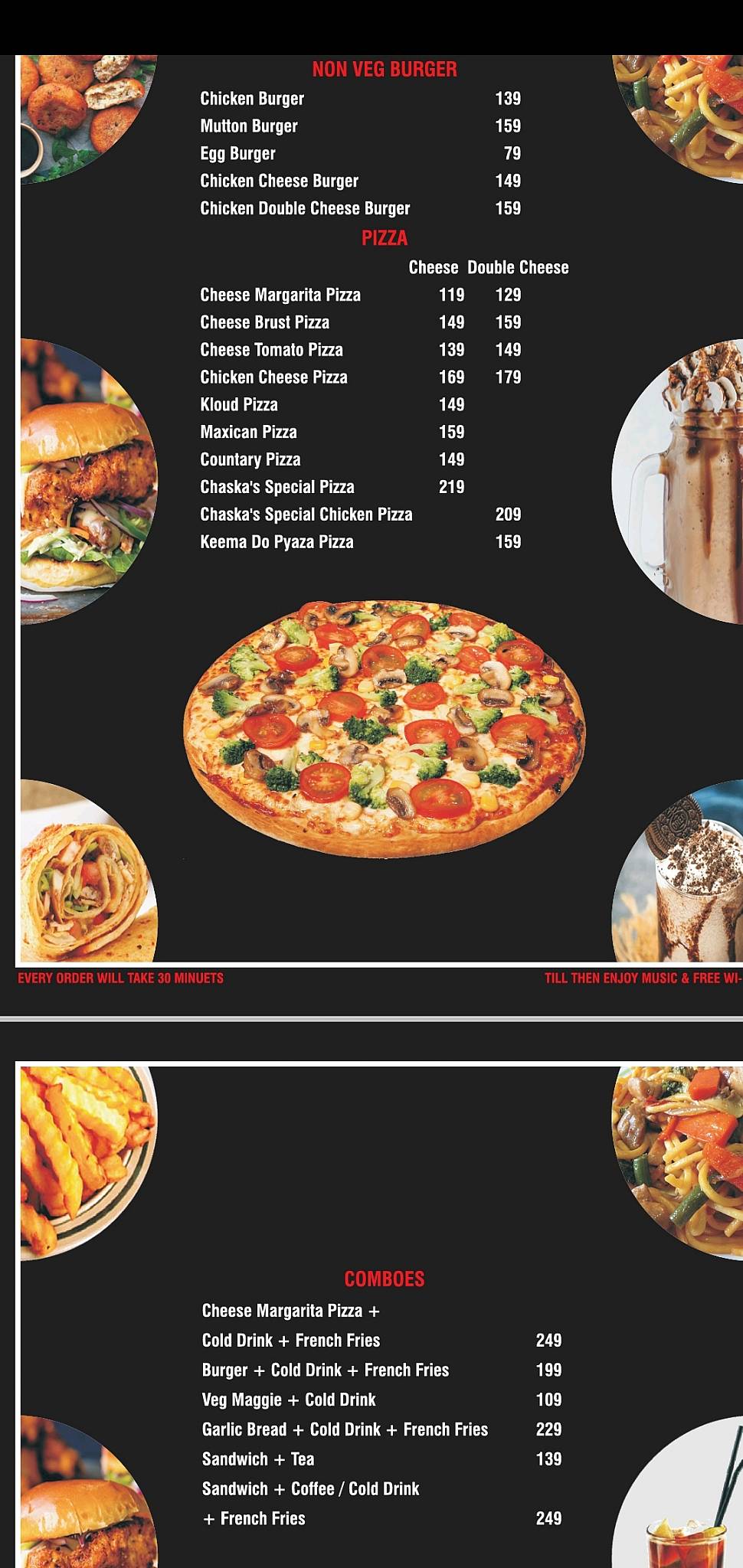 Menu at Chaska Cafe, Bareilly