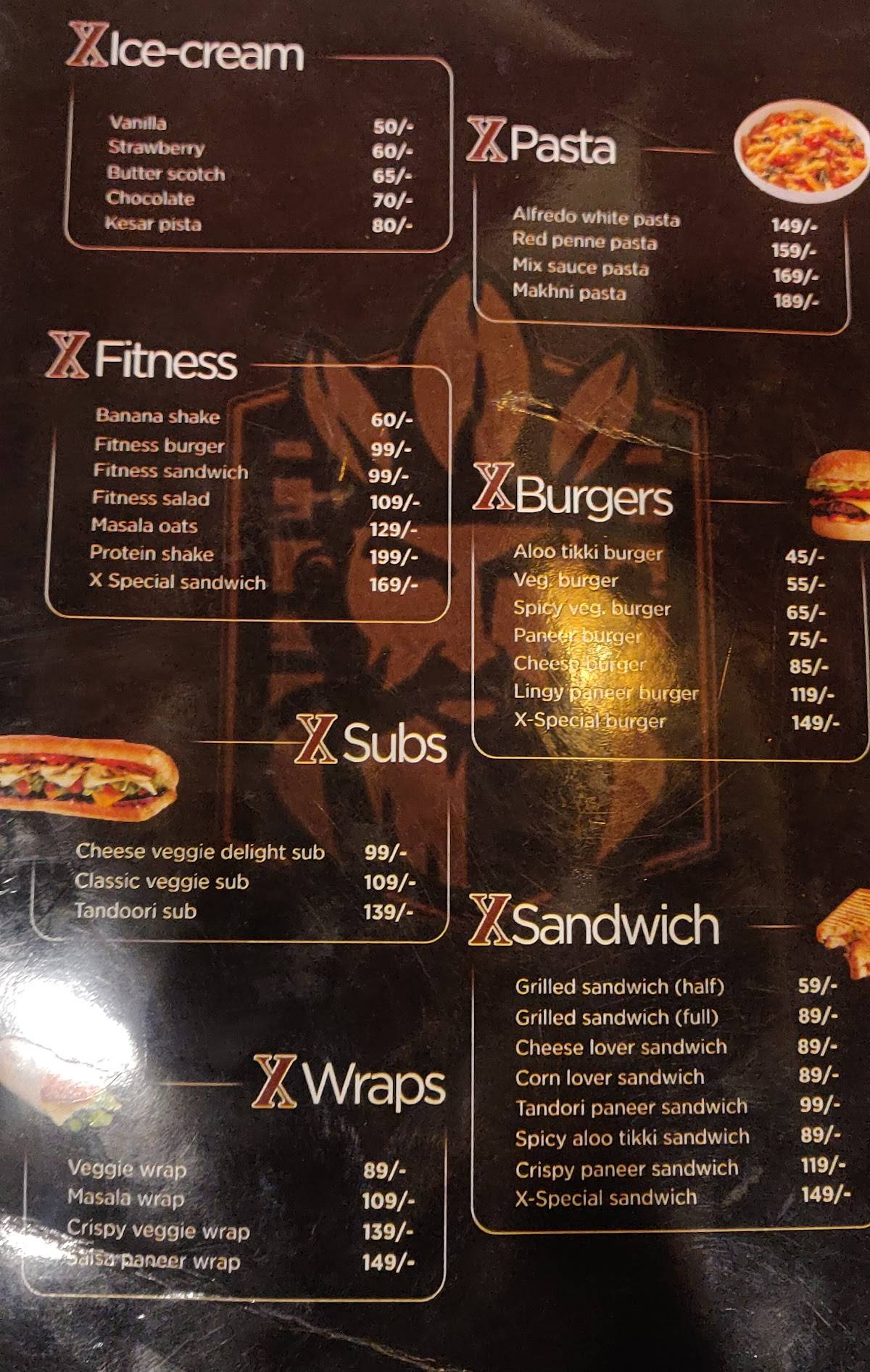 Menu at Chemical-X Cafe Lounge, Sonipat