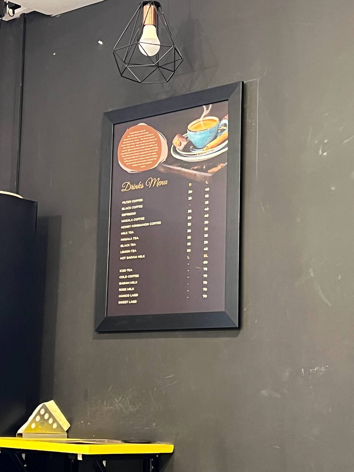 Menu at Coorg Kappi, Chennai