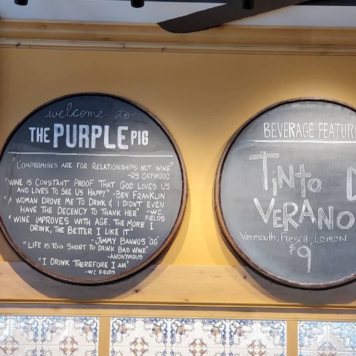 Menu at The Purple Pig Restaurant, Chicago, 444 Michigan Ave