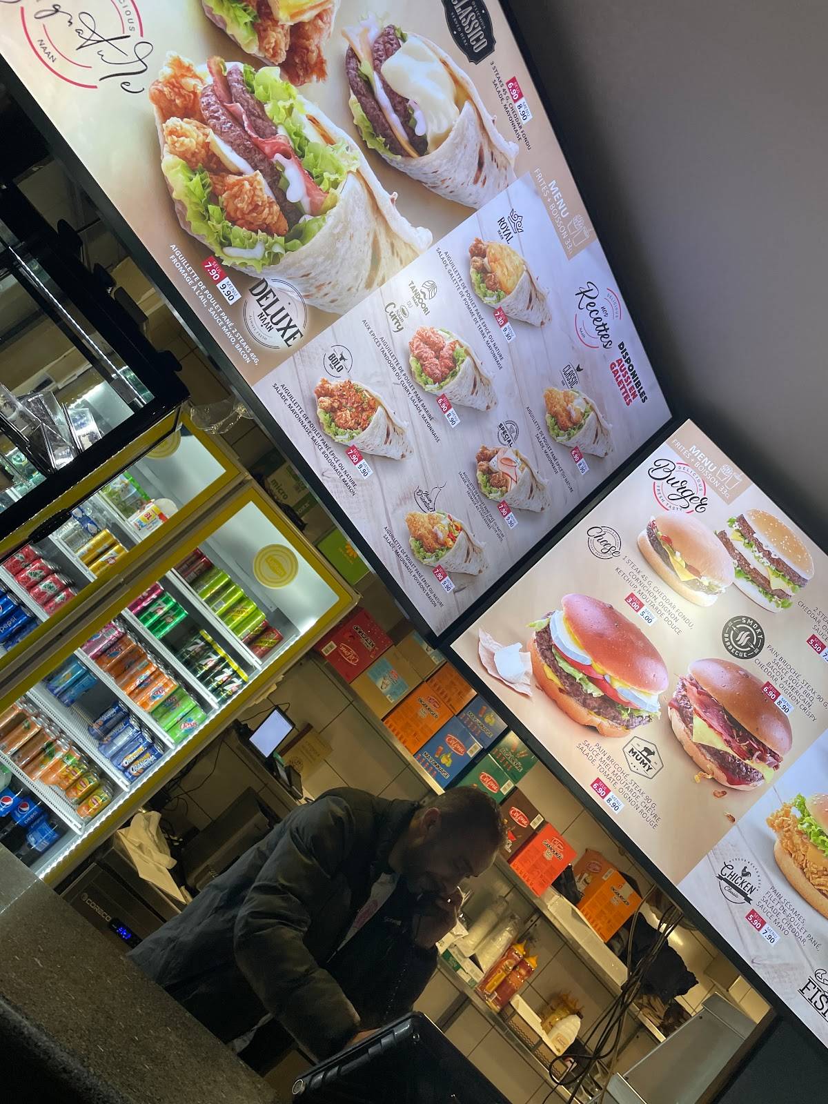 Menu au Chicken Minute officiel fast food, Trappes