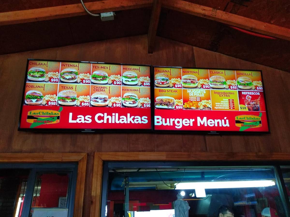 Menu at Chilakas Burger fast food, Ciudad Acuña