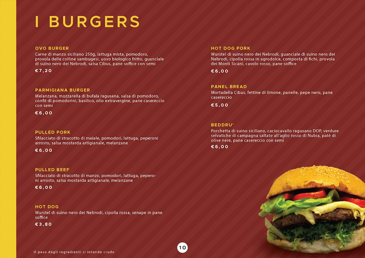 Menu at Cibus Food Factory - Steak House, Norcineria, Cucina Sicula ...