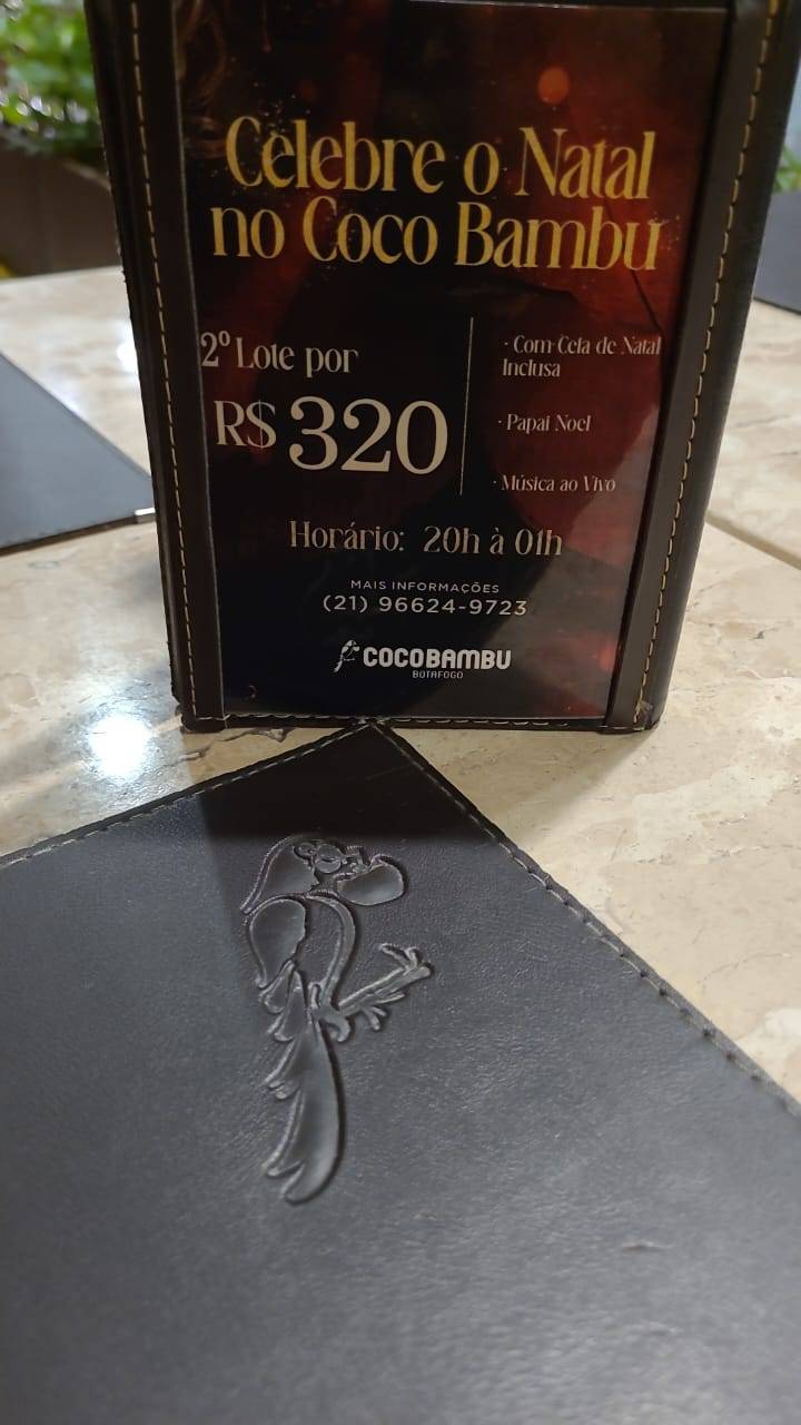 Menu em Coco Bambu restaurante, Rio de Janeiro