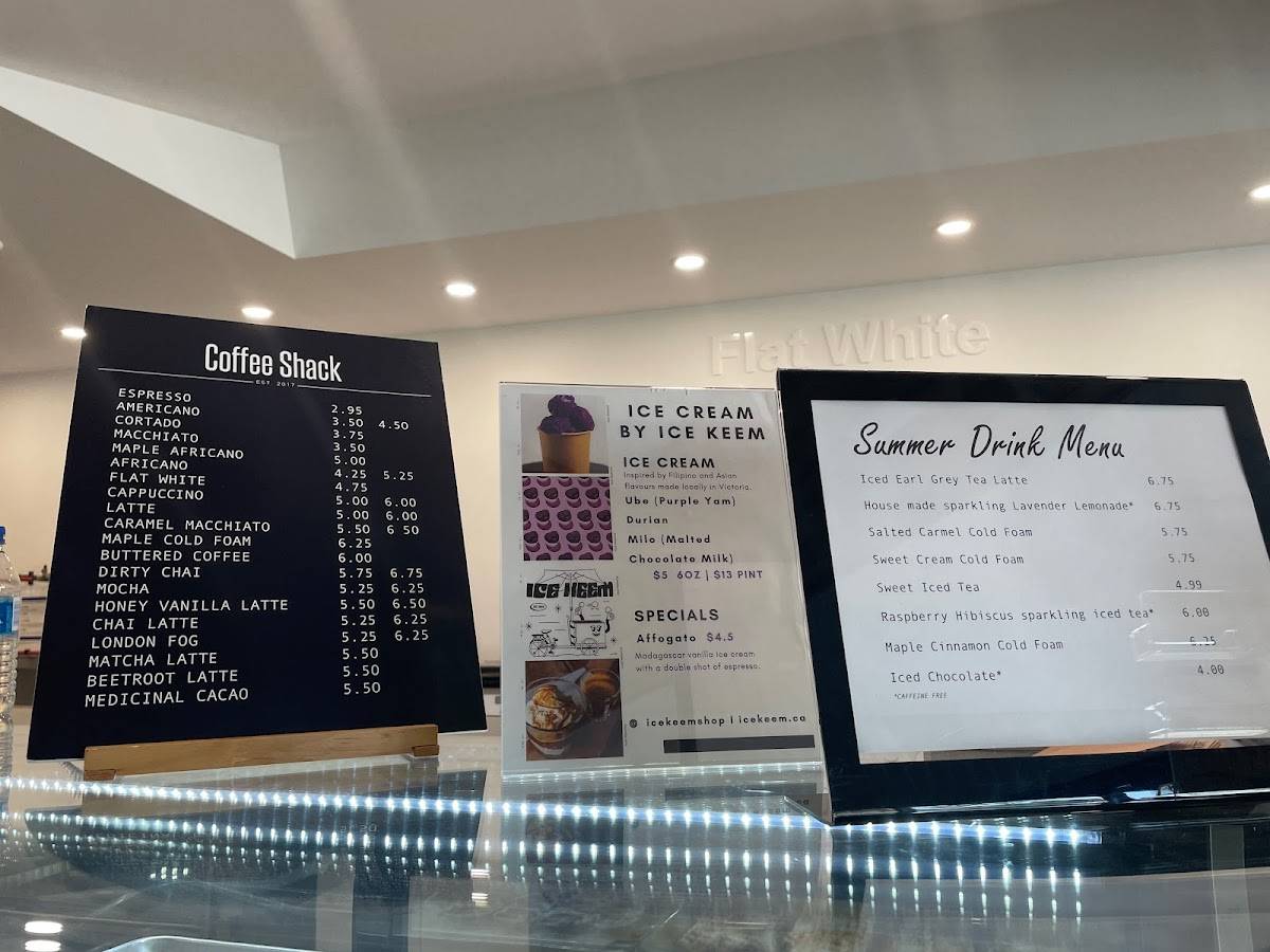 Menu at Coffee Shack (Westshore) cafe, Langford