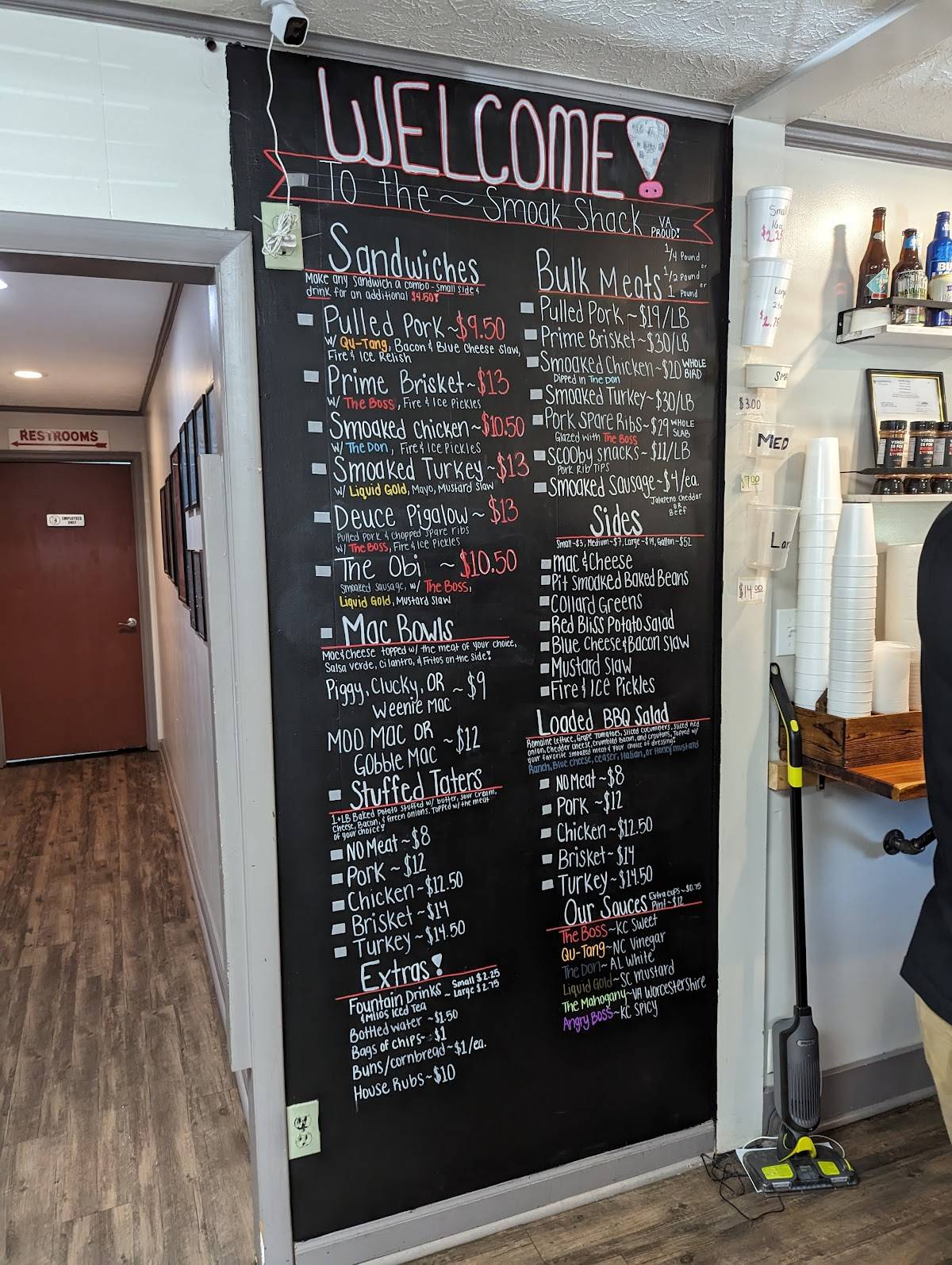 Menu at County Smoak BBQ, Lynchburg