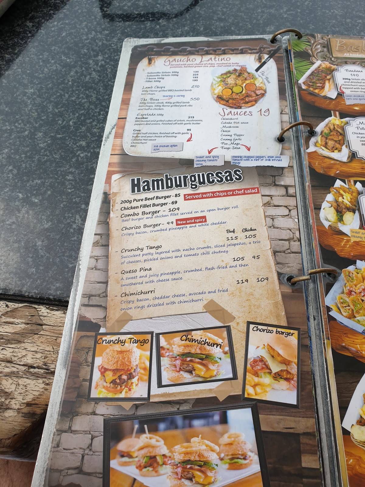 Menu at Cubaña Gqeberha restaurant, Port Elizabeth, 49 Beach Rd