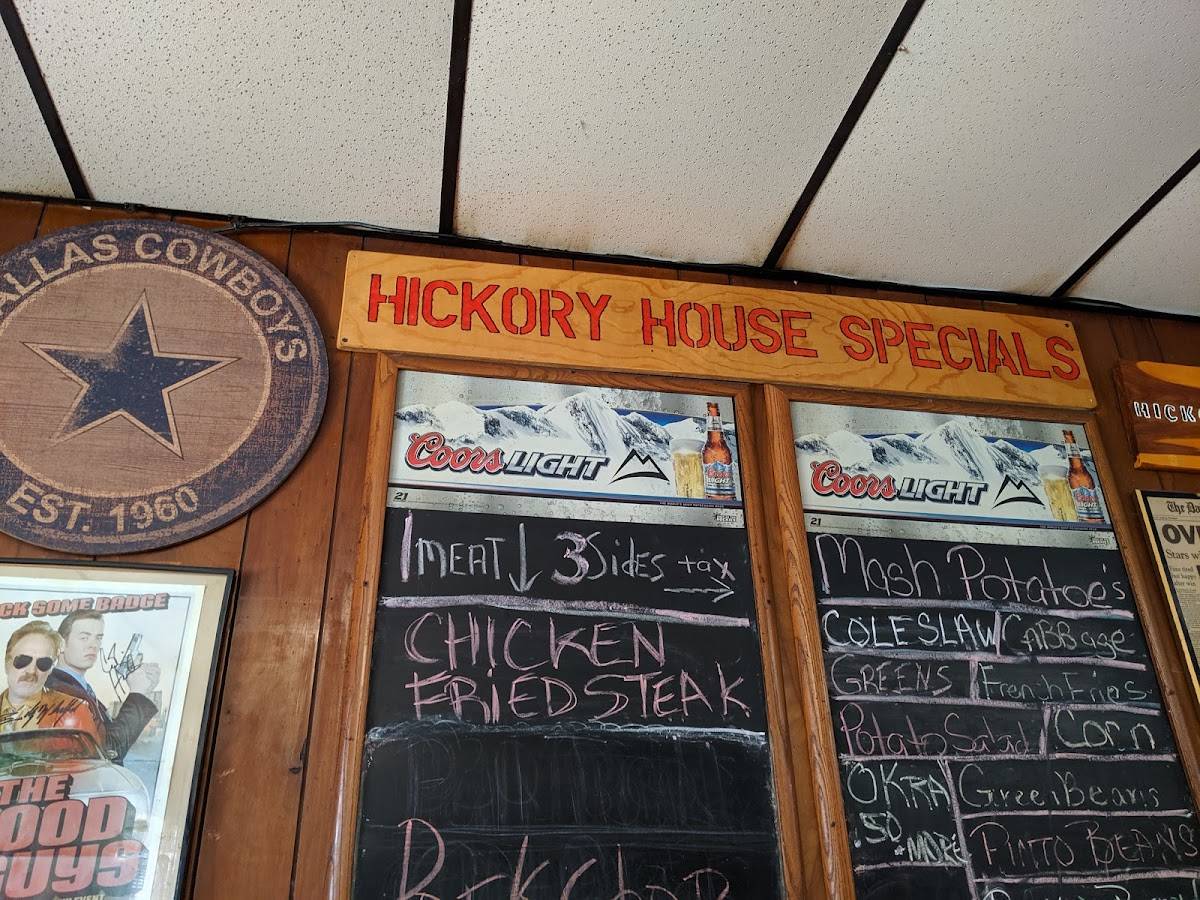 Menu at Hickory House Barbecue, Dallas, 600 S Riverfront Blvd
