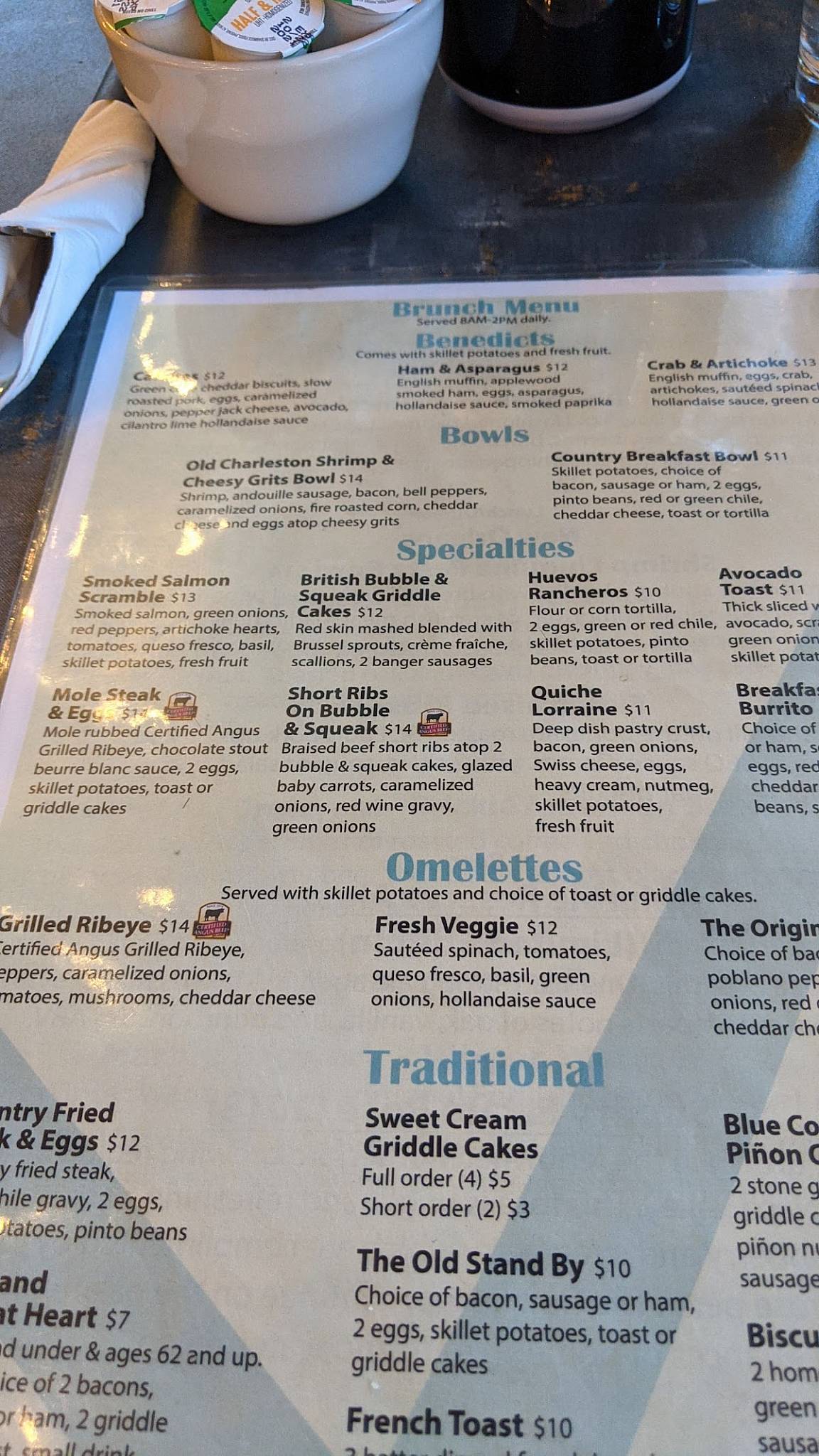 Menu at Dave's Valley Grill cafe, Los Ranchos de Albuquerque