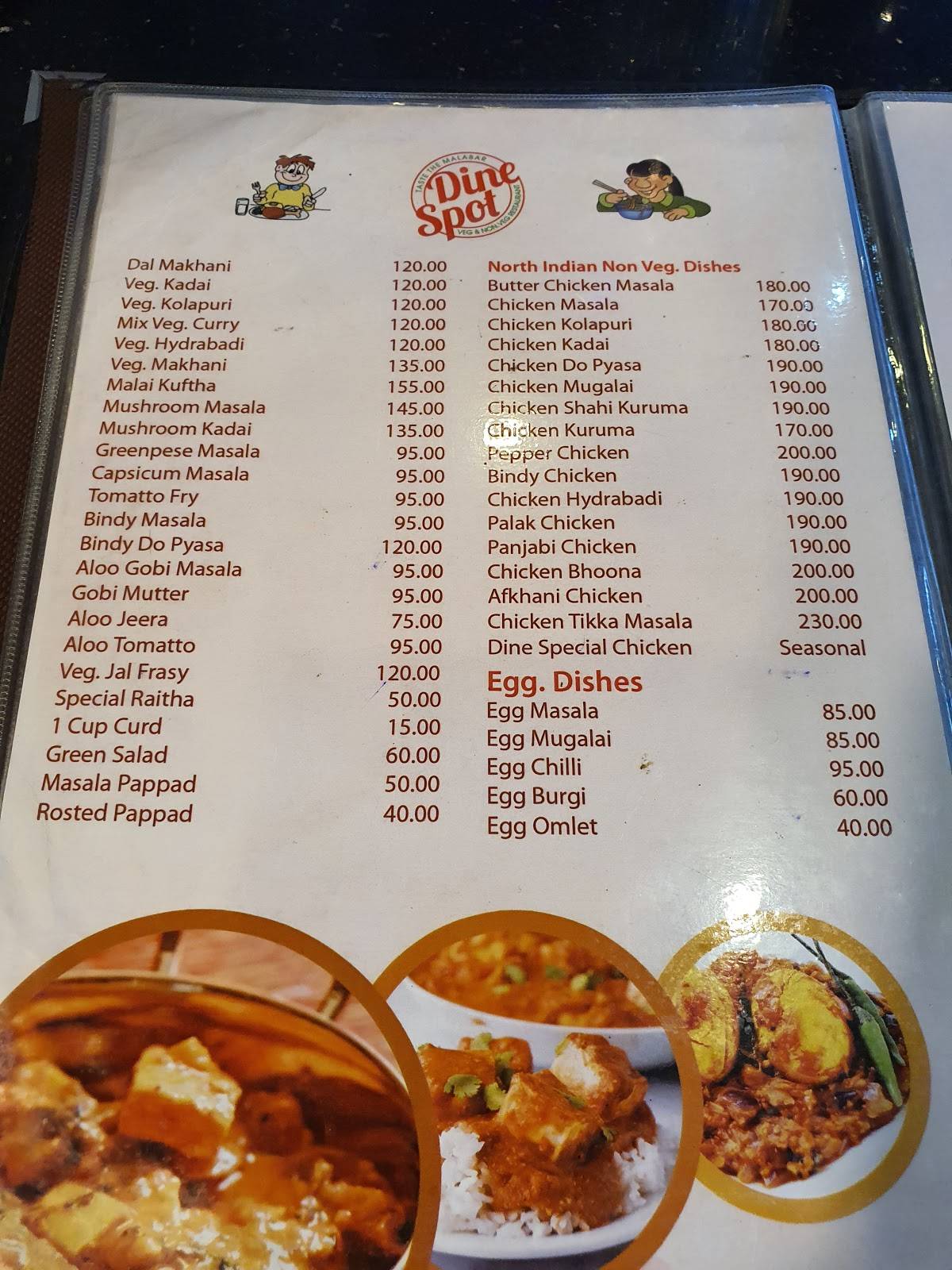 Menu at Dine Spot Restaurant, Bengaluru