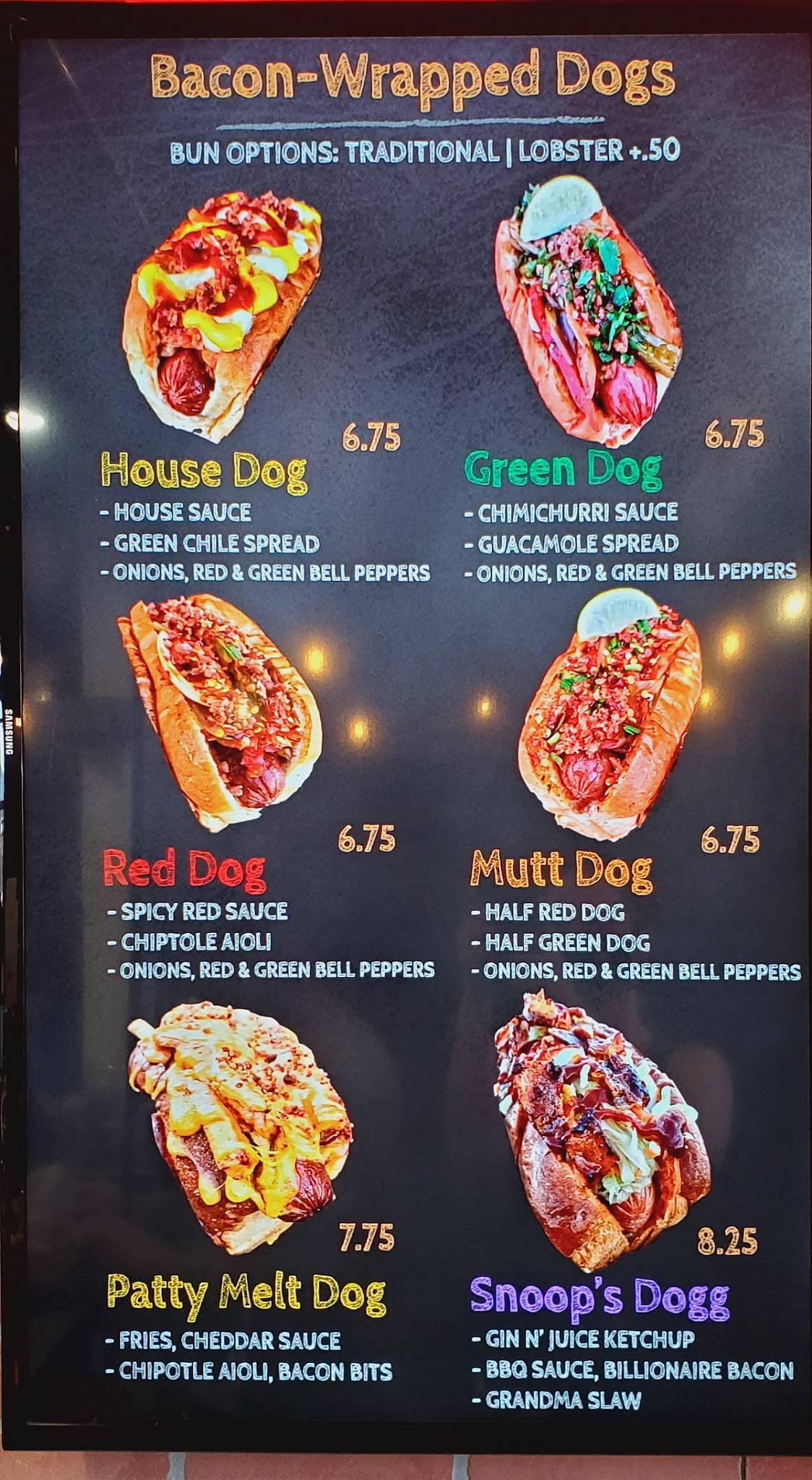 Menu at Dirt Dog Street Food on Rainbow Blvd restaurant, Las Vegas, S ...