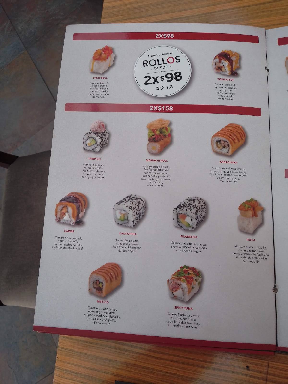 Carta de Domu Sushi Bar, Orizaba