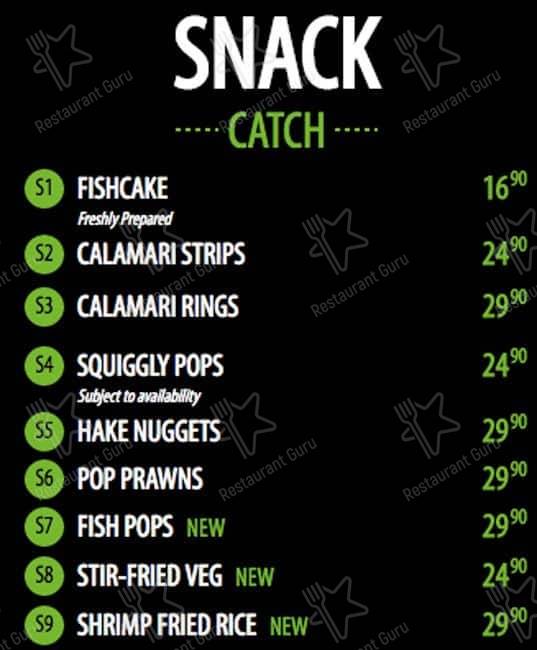 Menu at Fishaways restaurant, Durban, 187 Florida Rd