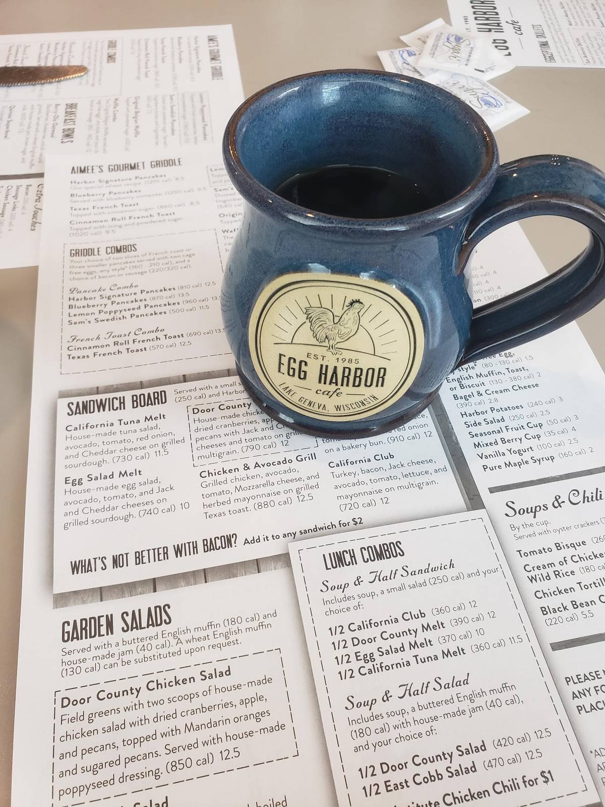 Menu at Egg Harbor Cafe, Lake Geneva