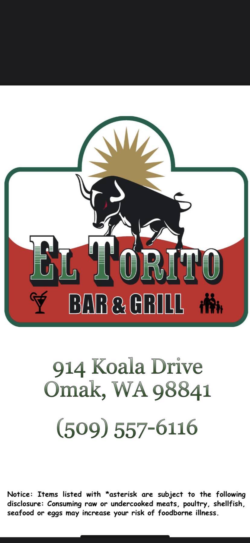 Menu at El Torito Bar & Grill, Omak