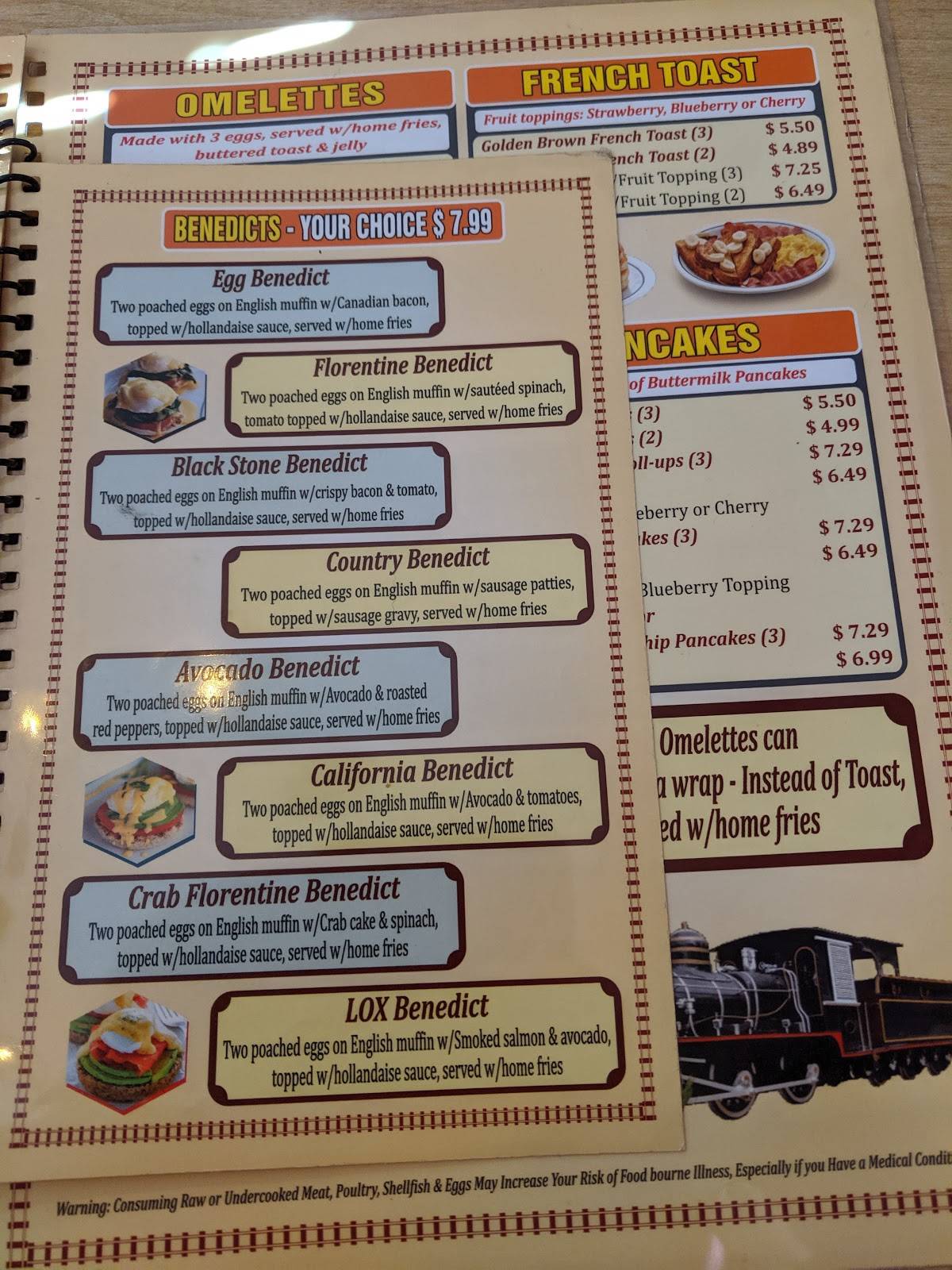 Menu at Squeaky Rail Diner restaurant, Enola, 505 N Enola Rd
