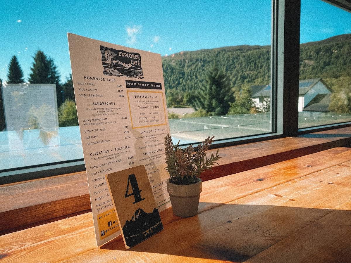 Menu at Explorer Cafe Aviemore, Aviemore