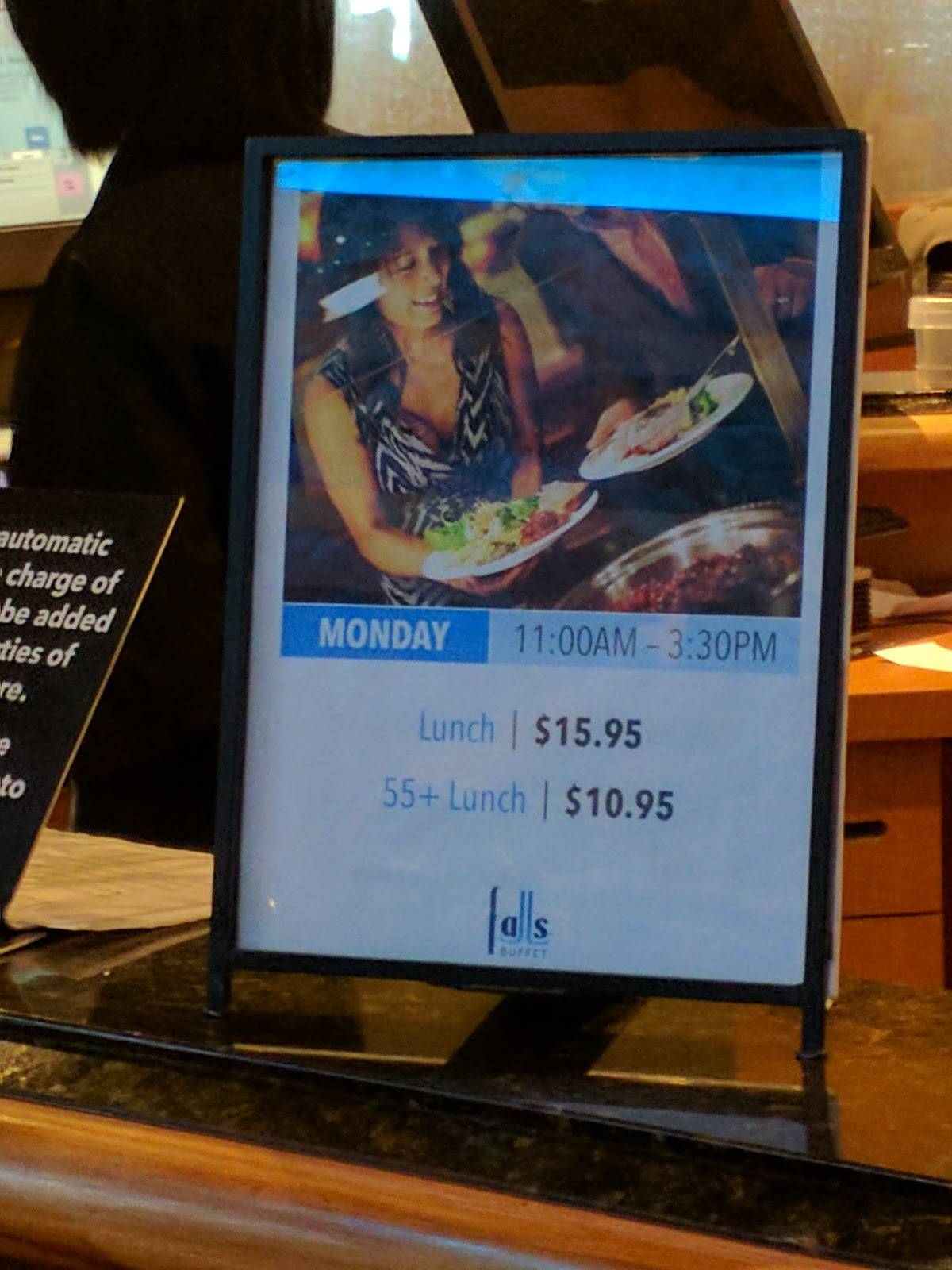 Menu at Falls Buffet restaurant, Snoqualmie