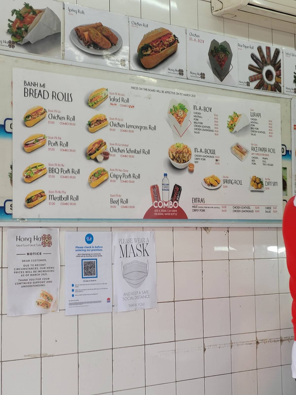 Menu at Hong Ha Bakery Mascot, Mascot