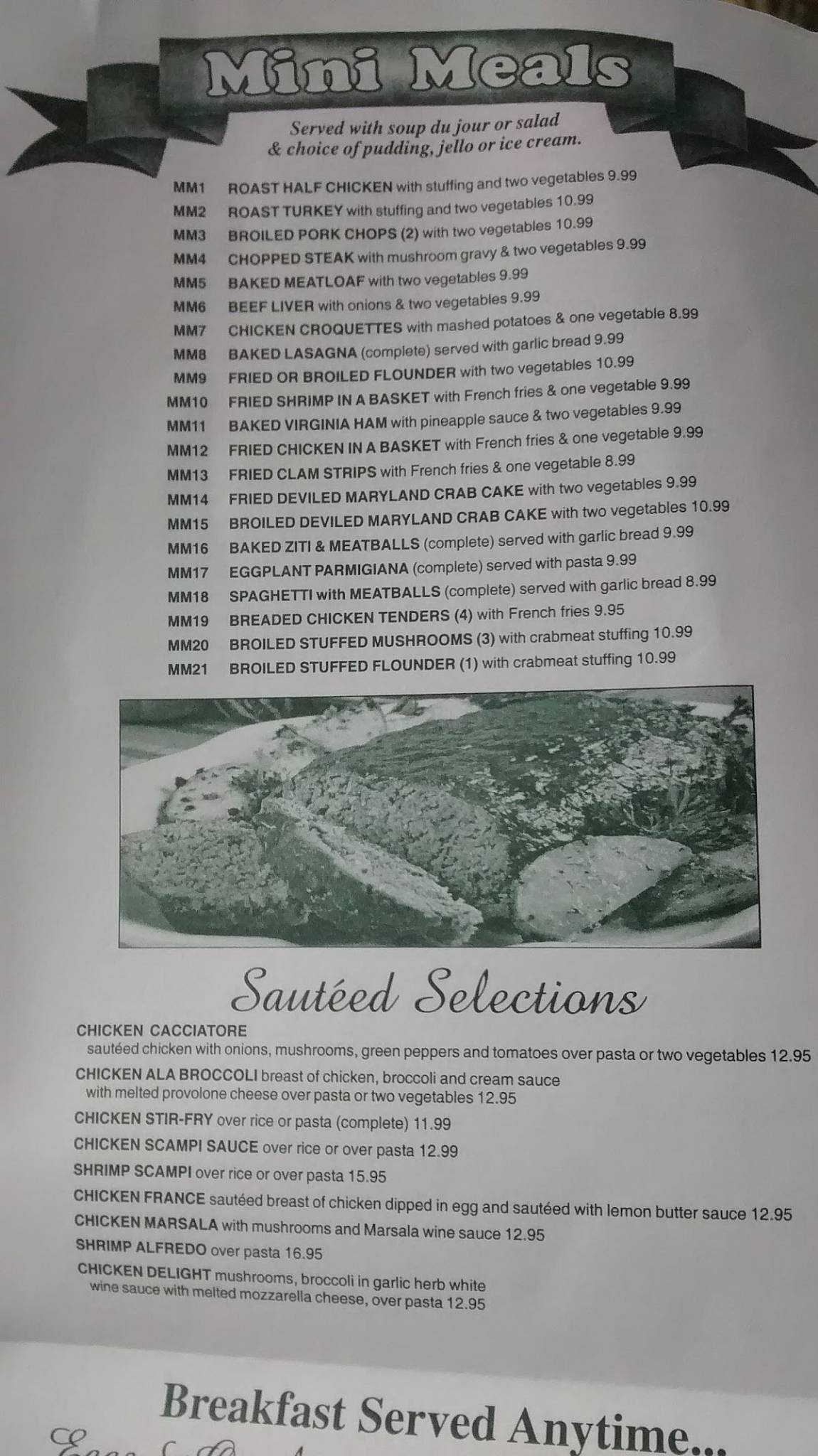 Menu at Salem Oak Diner fast food, Salem, 113 W Broadway