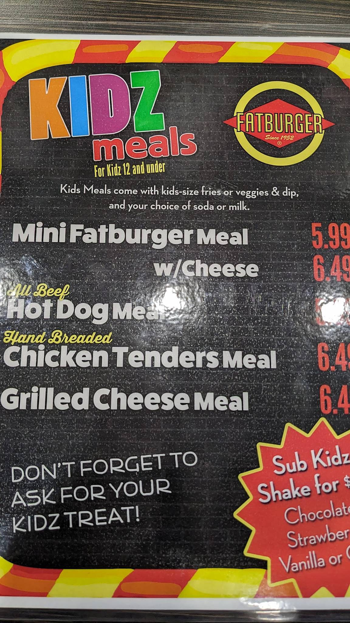 Menu at Fatburger Walnut Grove fast food, Langley Township, 200 St #105