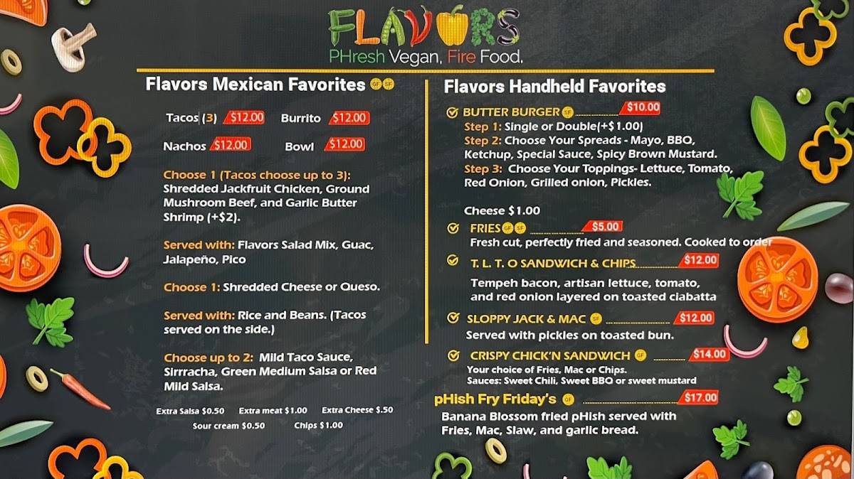 Carta del restaurante Flavors Plant Based, Phoenix