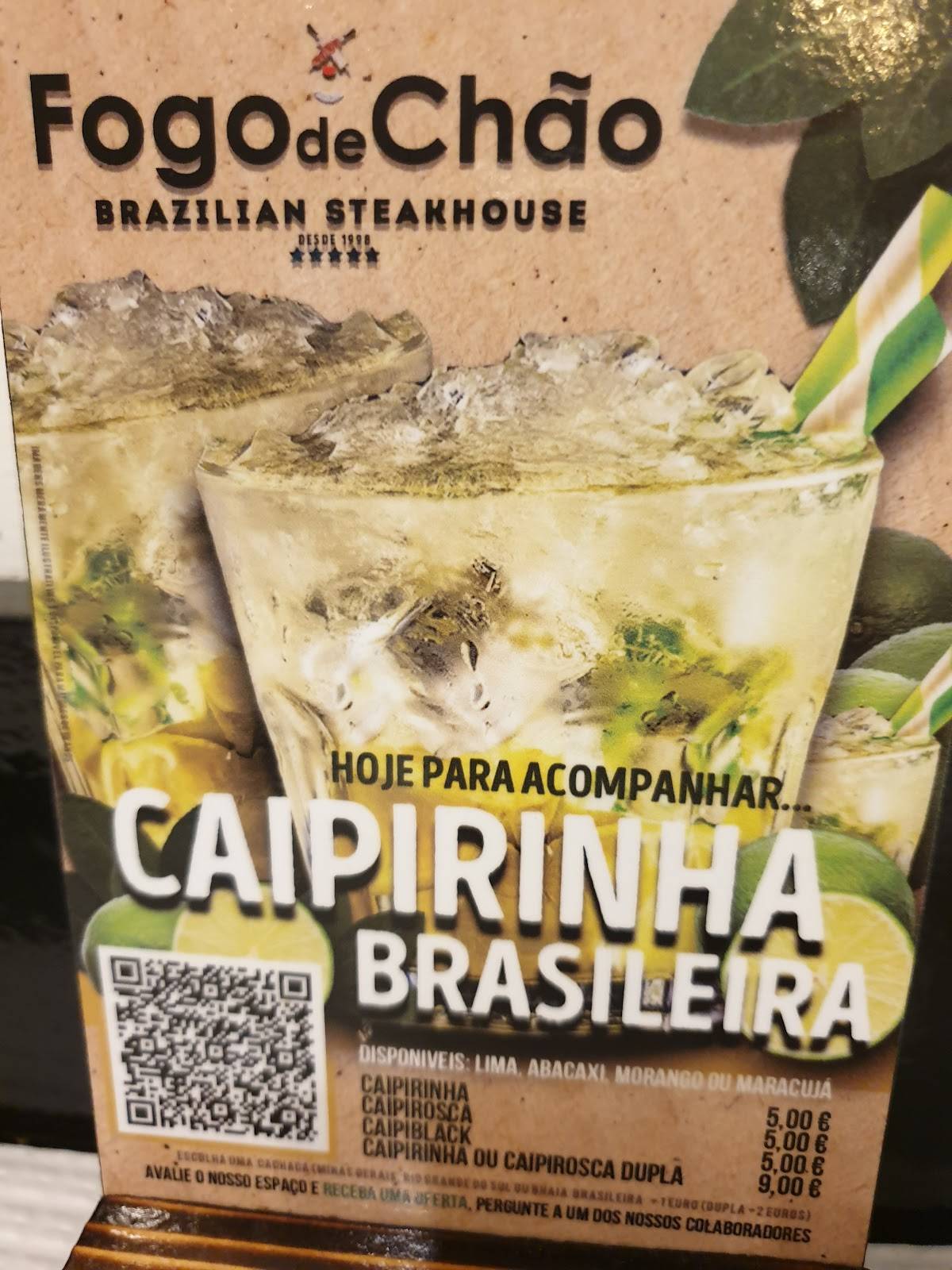 Menu em Fogo de Chão (Ubbo) restaurante, Amadora, Av. José Garcês