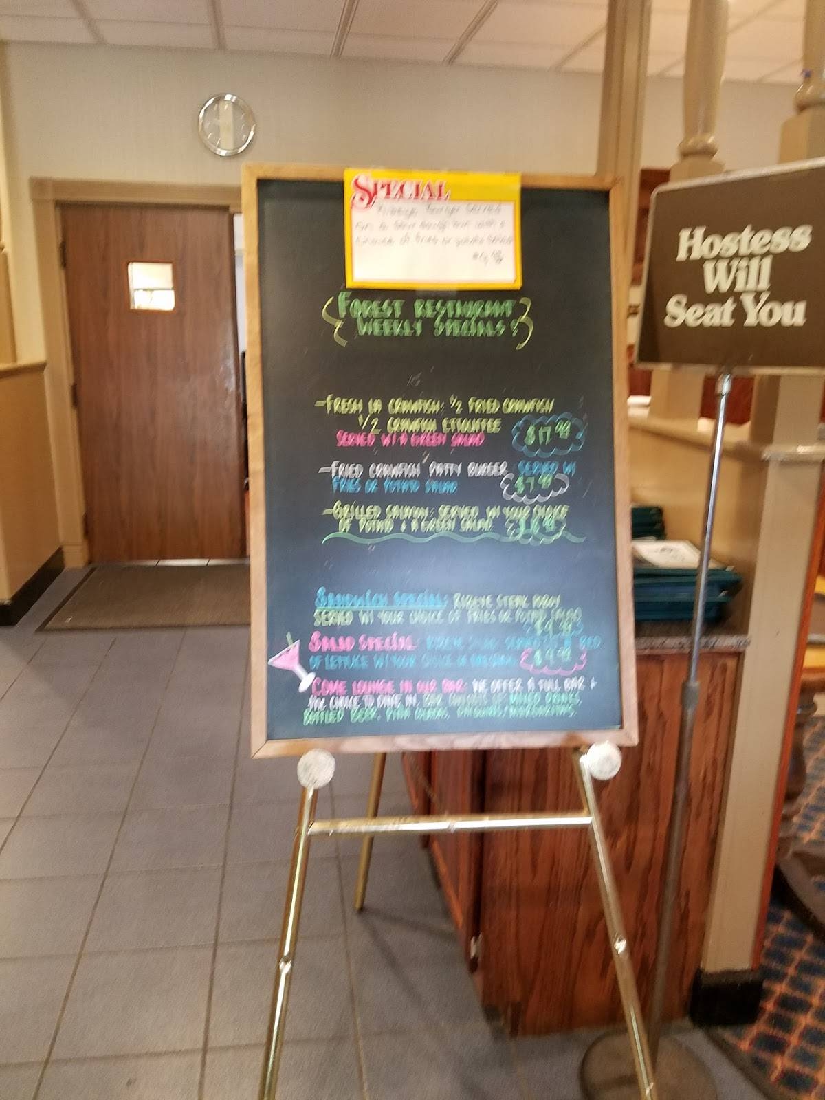 Menu at Forest Restaurant, Franklin