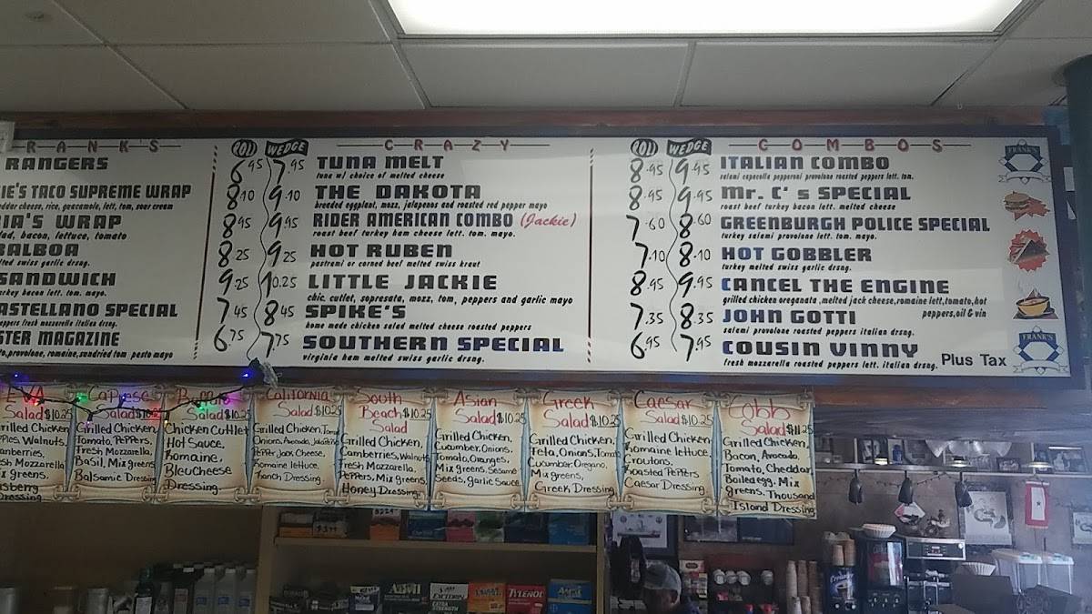Menu at Frank's Cucina restaurant, White Plains