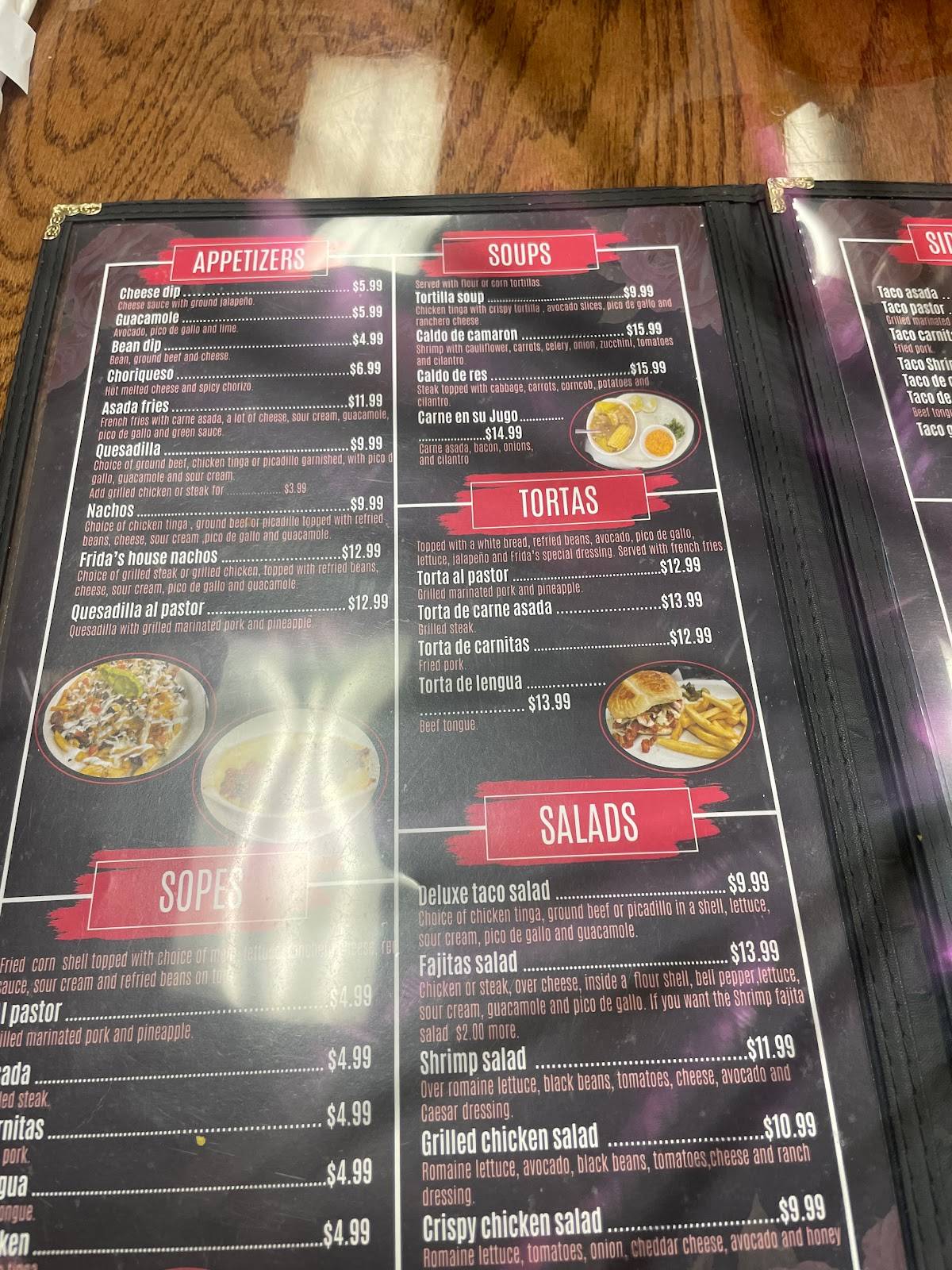 Menu at Frida's House Mexican Food restaurant, Gillette