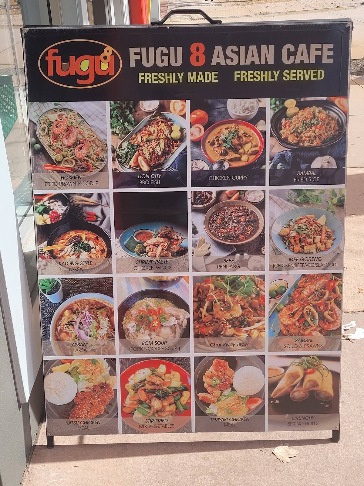Menu at Fugu 8 Asian Cafe, West Leederville
