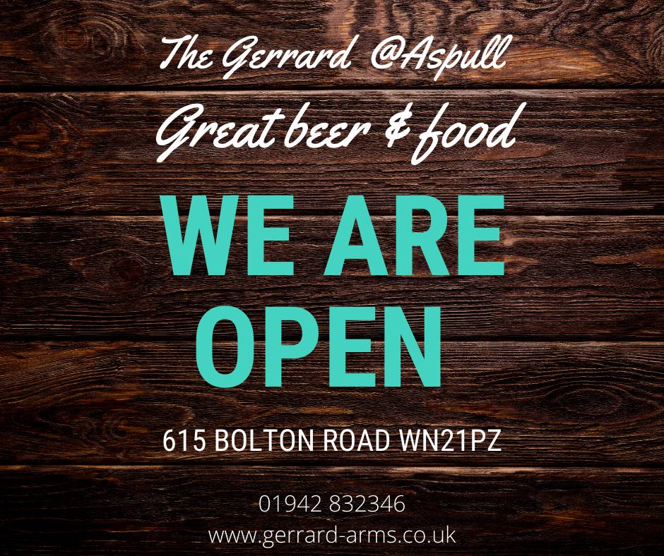Menu at Gerrard Arms pub & bar, Wigan