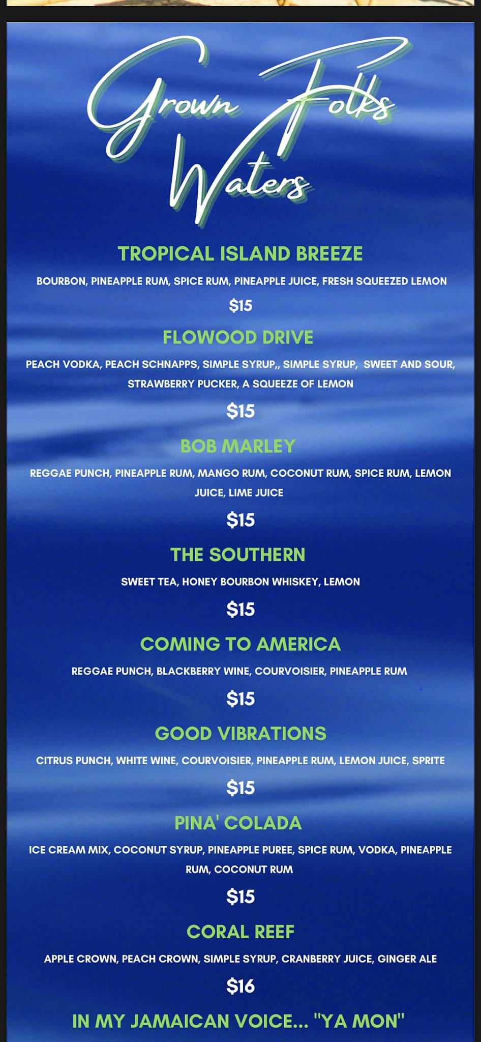 Menu At Godfrey S Flagship Restaurant Flowood
