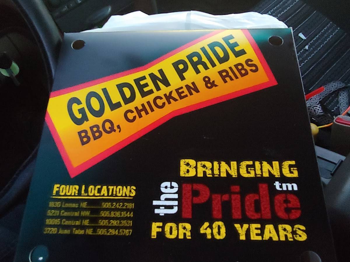 Menu at Golden Pride East BBQ, Albuquerque, Central Ave NE