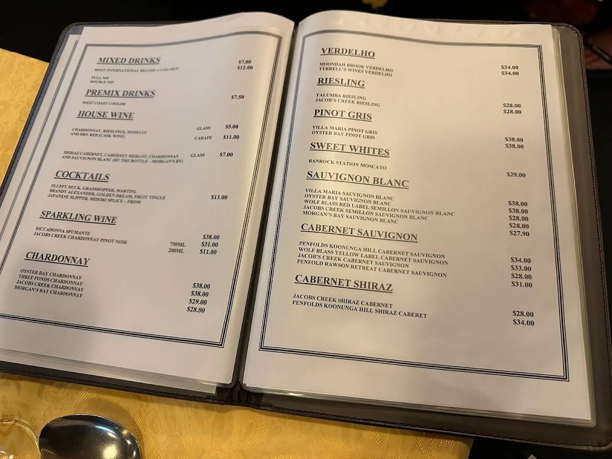 Menu at Golden Sea Dragon Chinese Restaurant, Coonabarabran