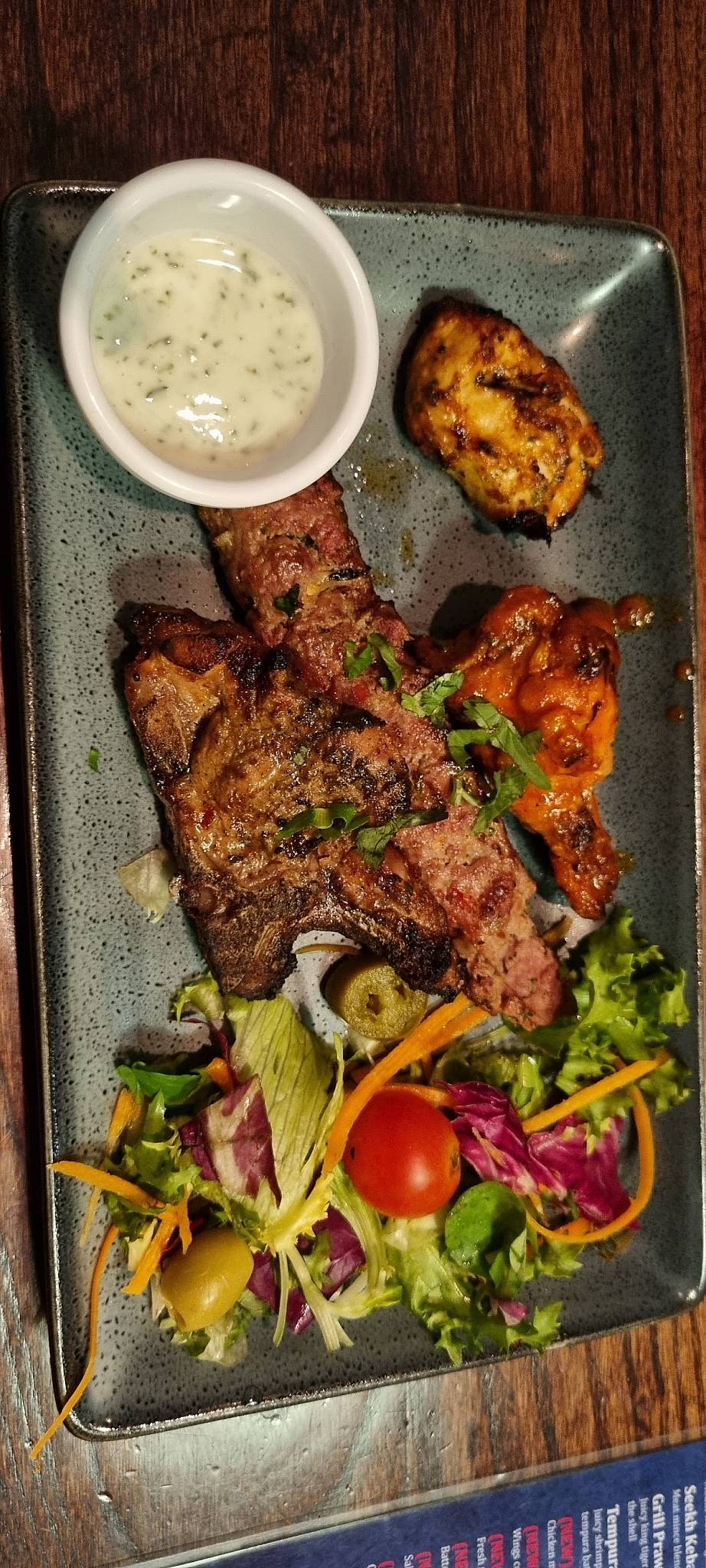 Menu at Gourmet steakhouse, Oldham