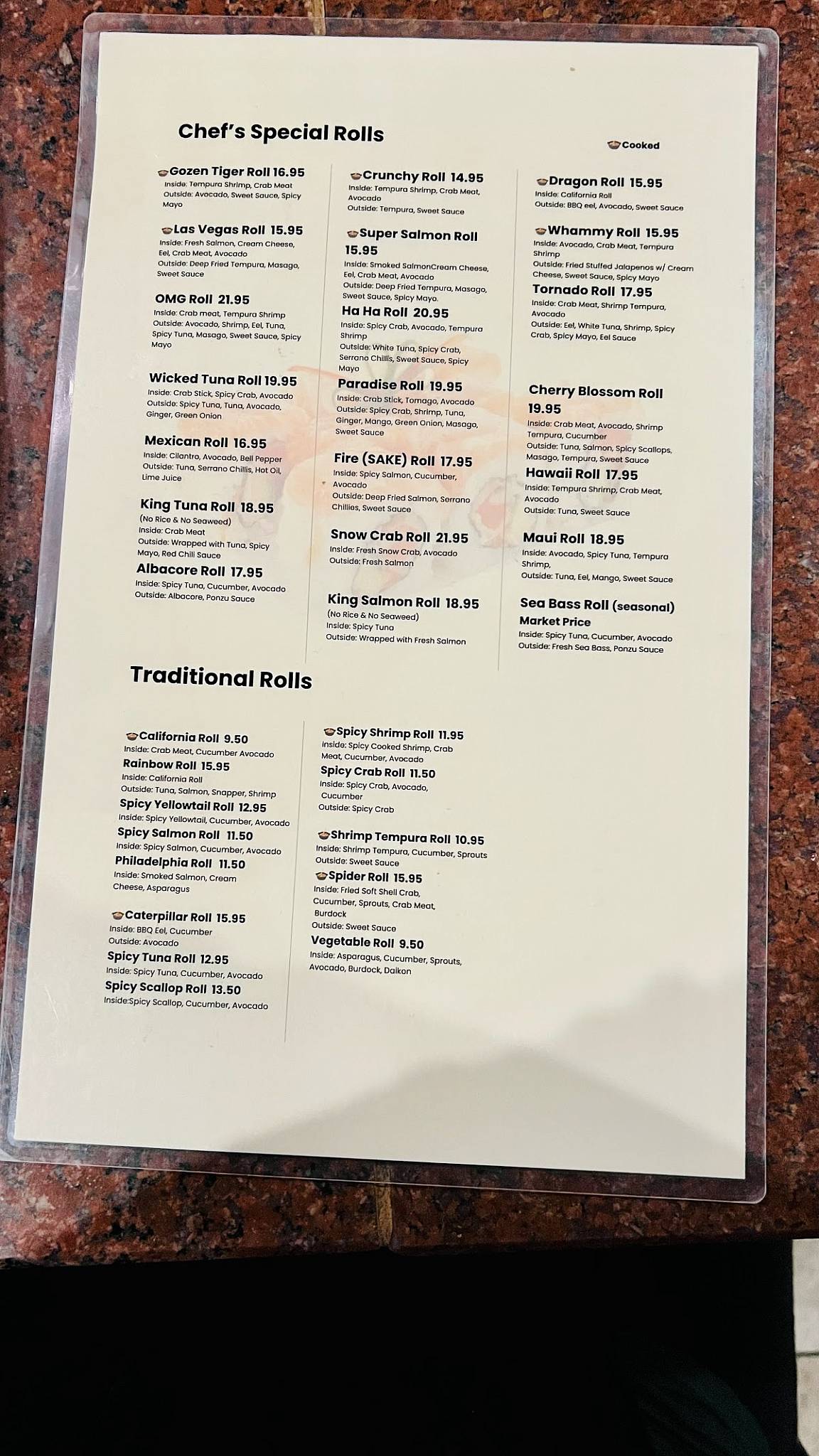 Menu at Gozen Japanese Restaurant, Visalia, W Caldwell Ave