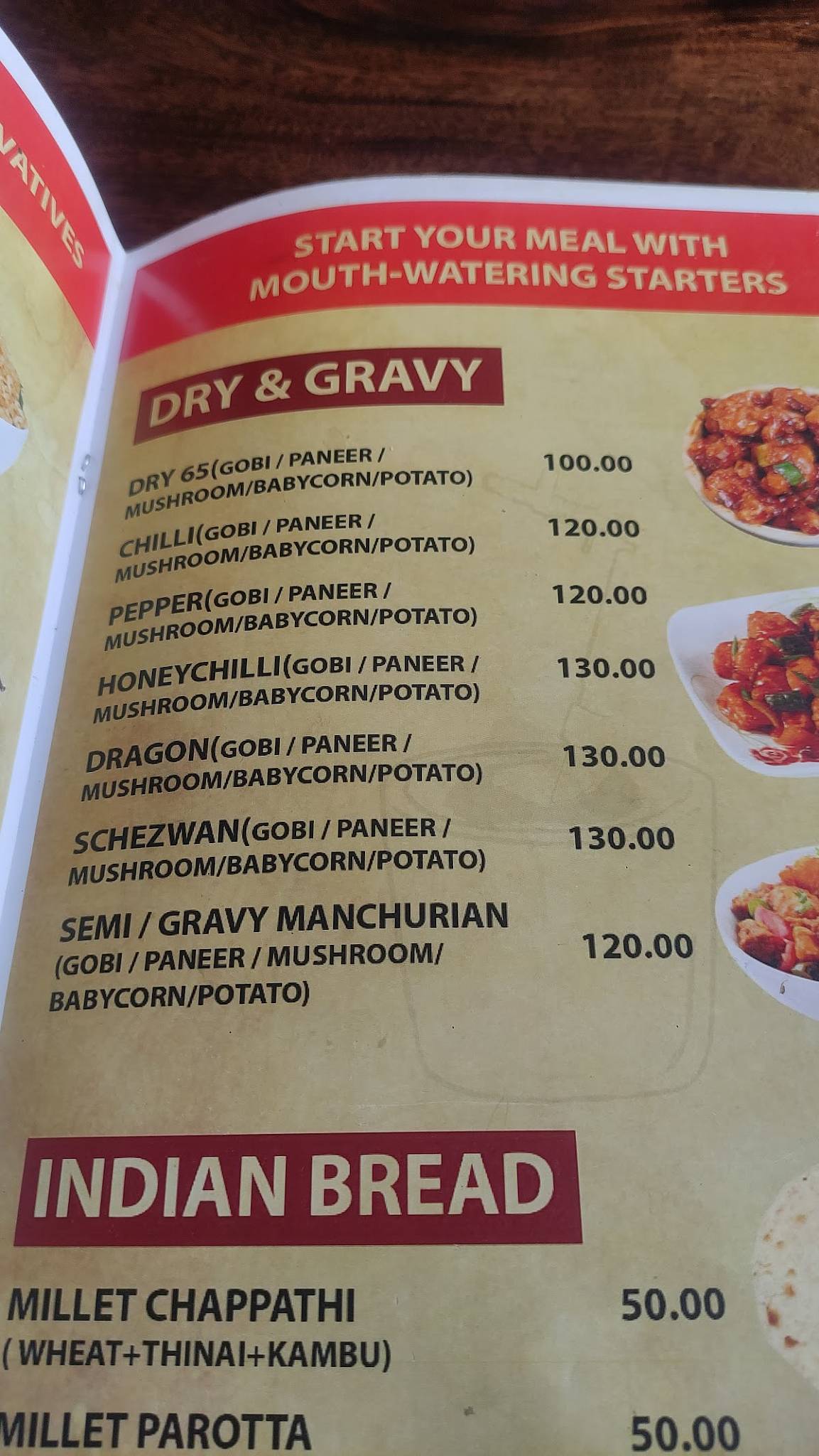 Menu at Grami Cafe Millet Food Restaurant, India