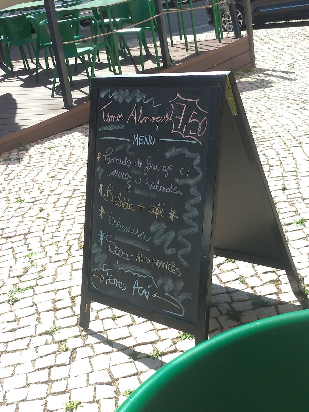 Menu at Gran Coffee cafeteria, Lisbon