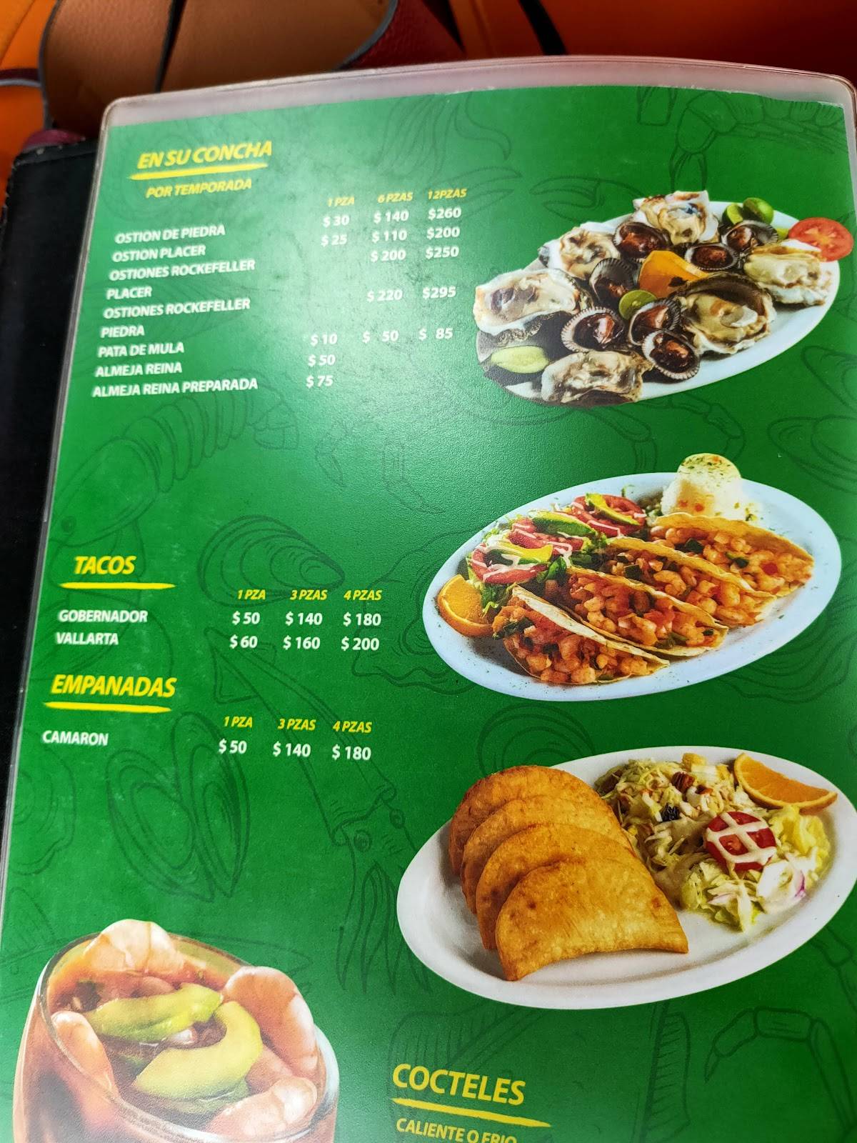 Carta del restaurante Mariscos El Memin, Guadalajara, Av Paseo del la ...