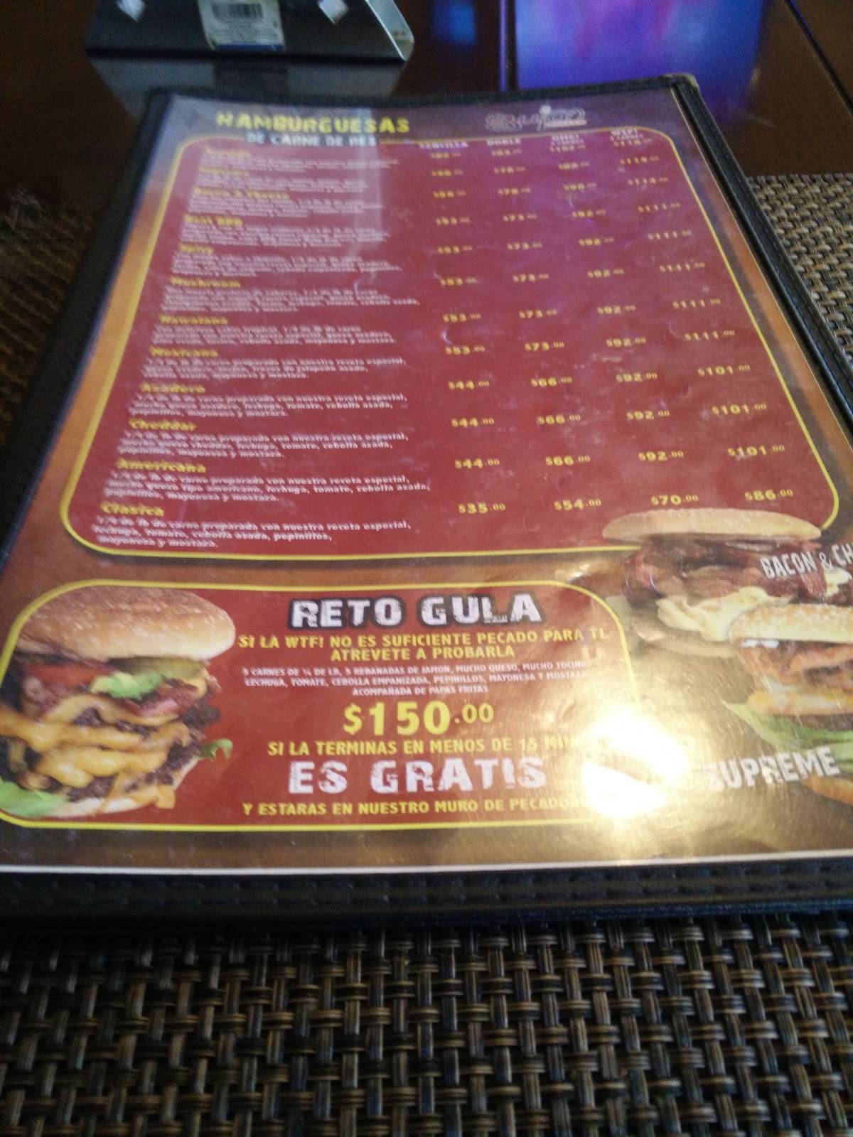 Carta del restaurante Gula Burger - Piedras Negras, Piedras Negras