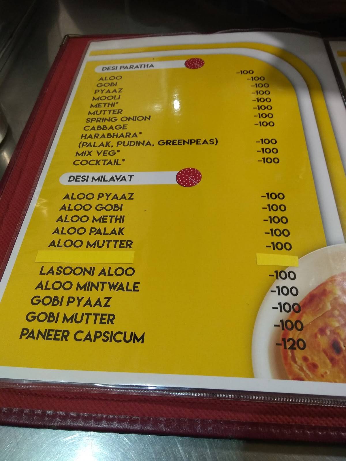 Menu at Hari Om Paratha House & Caterers, Thane, Shop No 22