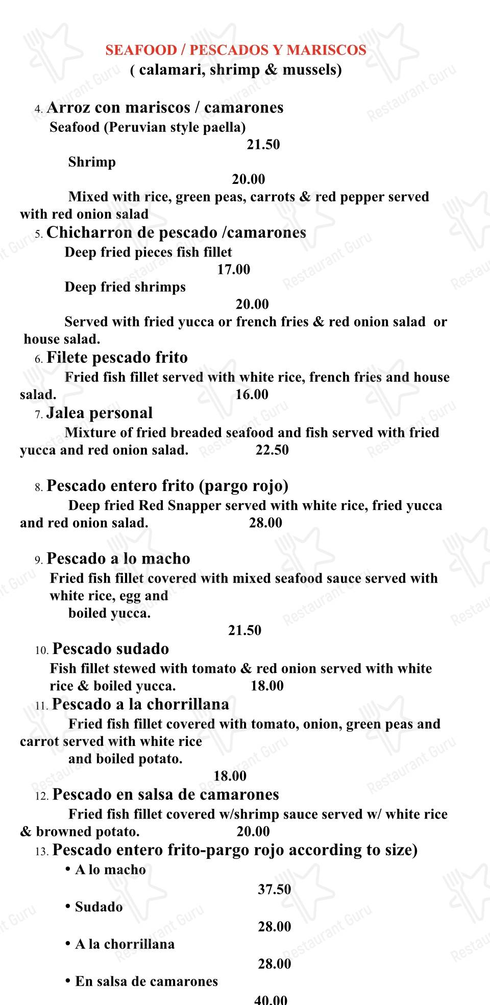 Menu at Piolin Restaurant, Hartford, 417 New Britain Ave