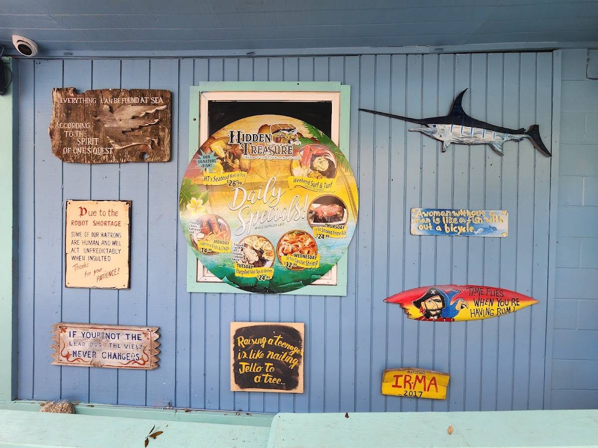 Menu at Hidden Treasure Rum Bar & Grill, Ponce Inlet