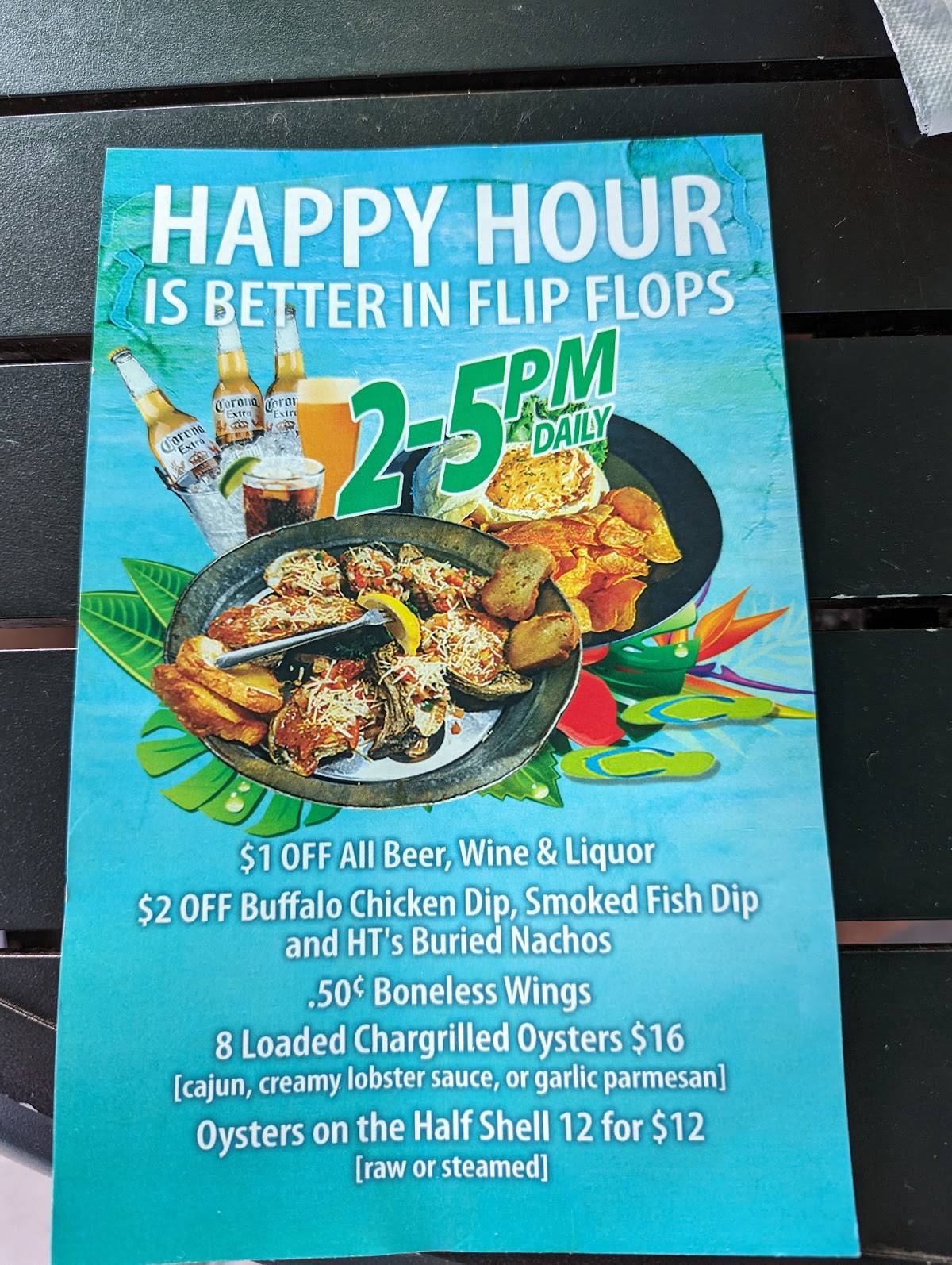 Menu at Hidden Treasure Rum Bar & Grill, Ponce Inlet