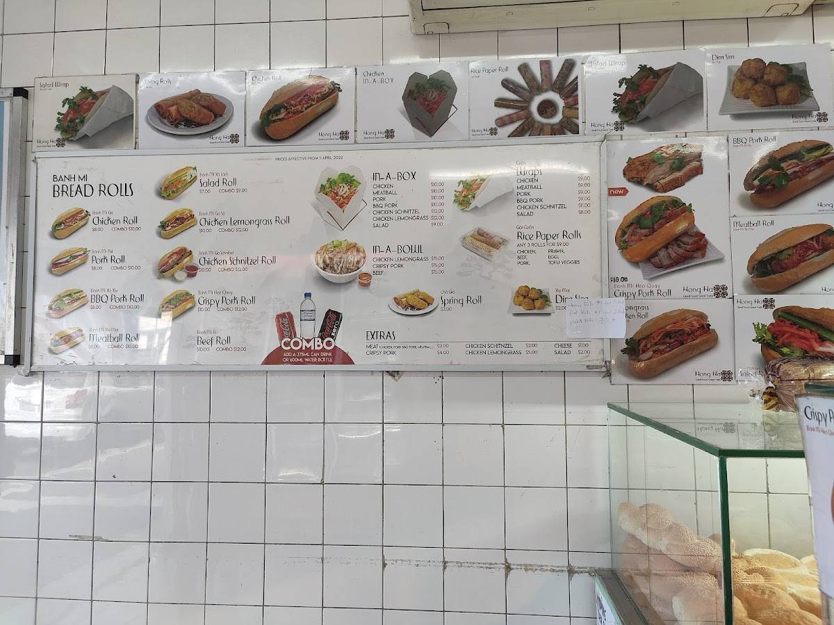 Menu at Hong Ha Bakery Mascot, Mascot